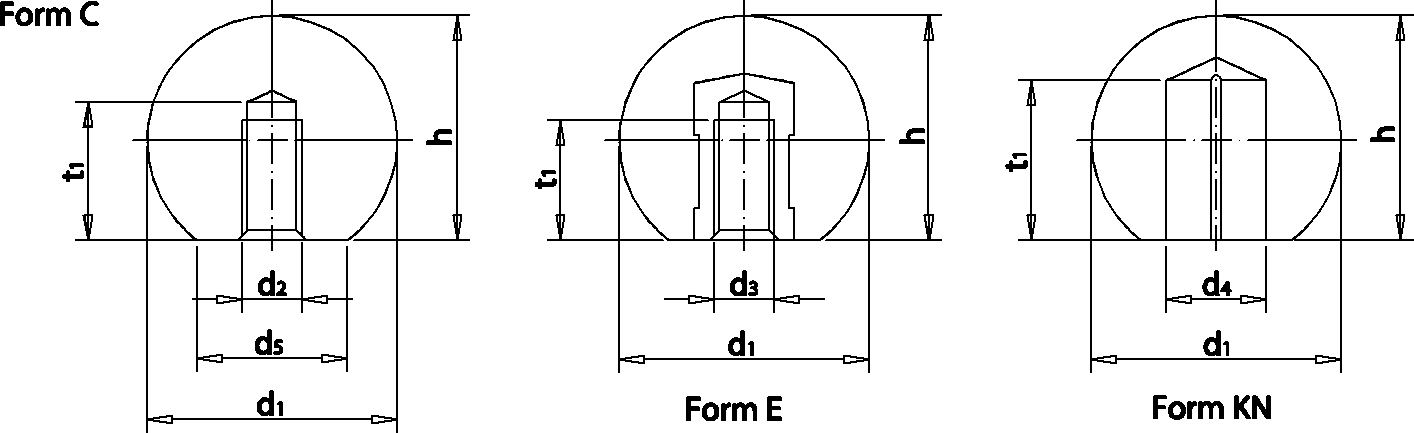 Kugelknöpfe DIN 319 Kunststoff/Stahl - WEWO