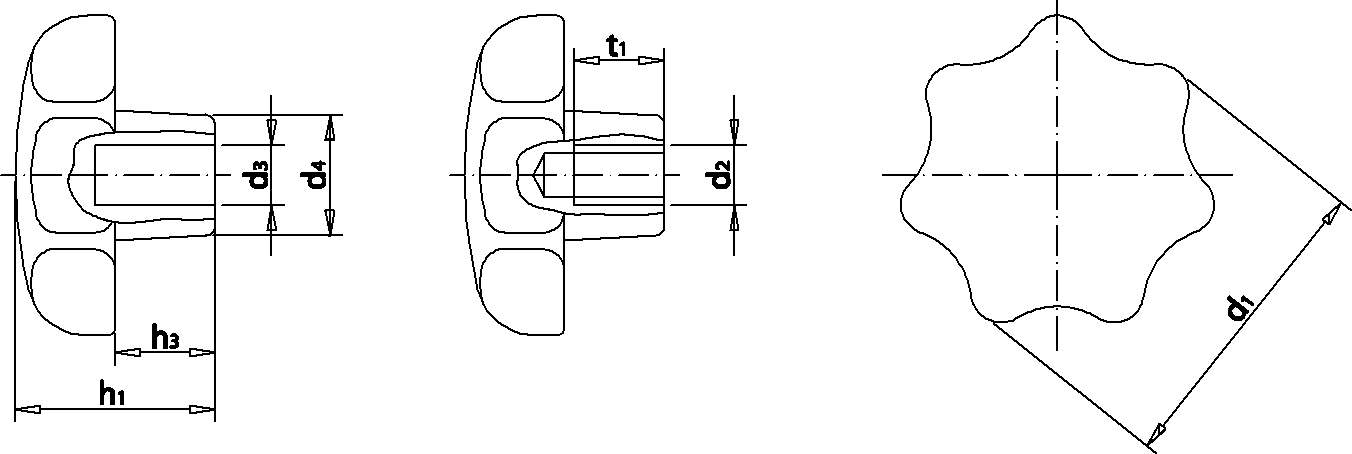 Sterngriffe DIN 6336 PVC/Stahl - WEWO